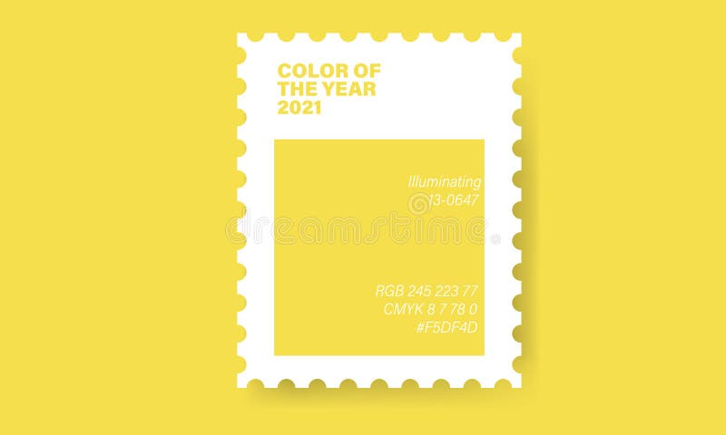 Color of the Year 2021. Yellow Graphic Design 2021 Stock Vector ...
