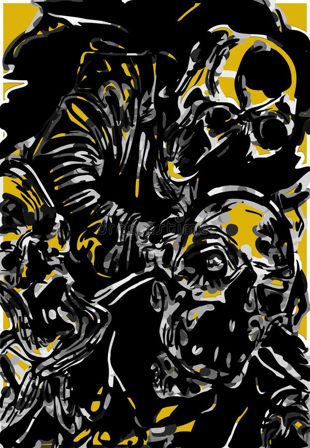 Color of zombies cartoon stock illustration. Illustration of abstract ...