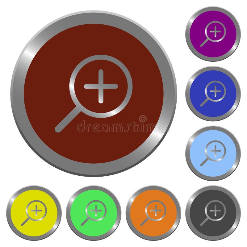 Color zoom in buttons stock illustration. Illustration of buttons ...
