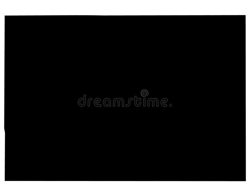 Colorado Administrative Map. Black Map of Colorado, Blank Map, Empty ...