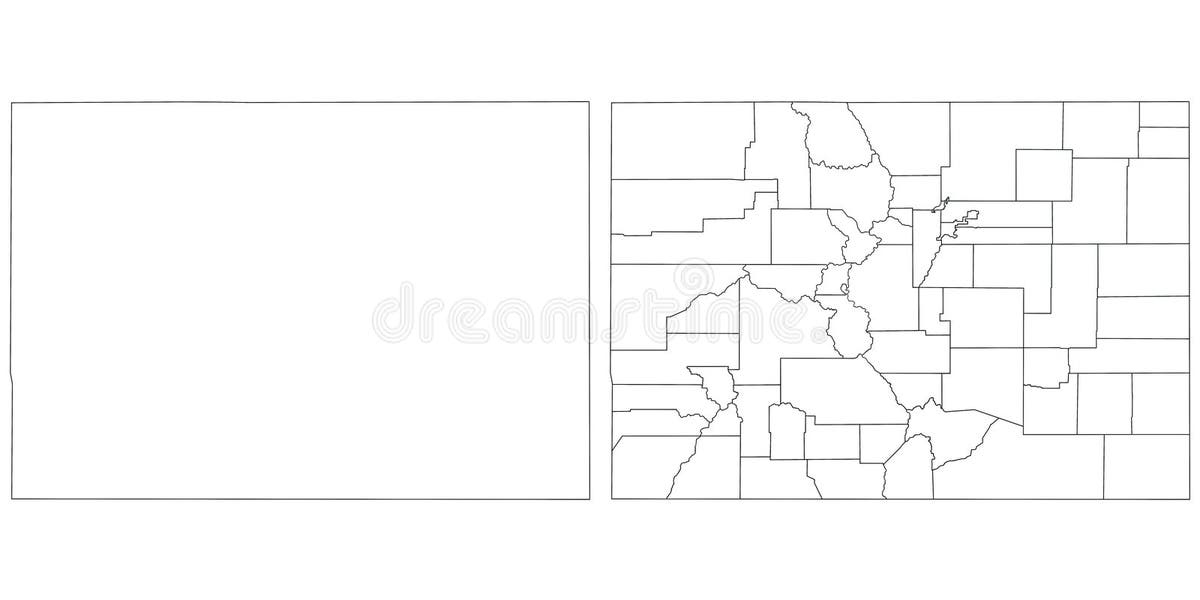Colorado Outline Map Stock Illustrations – 2,685 Colorado Outline Map ...