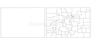 Colorado Administrative Map, Colorado Outline and Solid Map Set ...