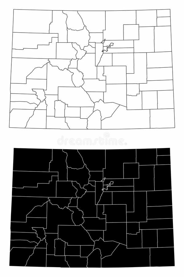 Colorado Administrative Maps Stock Vector - Illustration of county ...