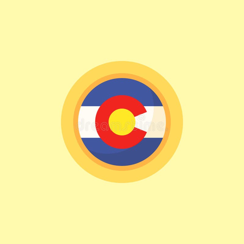 Colorado - Circular Flag stock illustration. Illustration of isolated ...