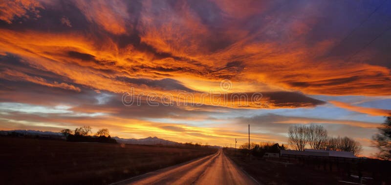 Colorado Country Sunset Clouds Nature Stock Photo - Image of clouds ...