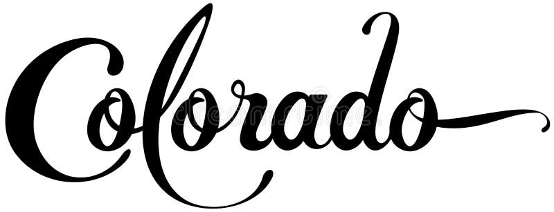 Colorado - Custom Calligraphy Text Stock Vector - Illustration of ...