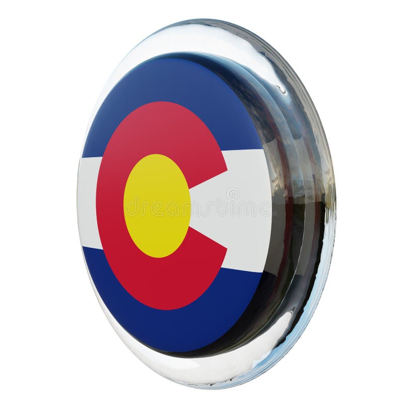 Colorado 3D flag stock illustration. Illustration of design - 255012148