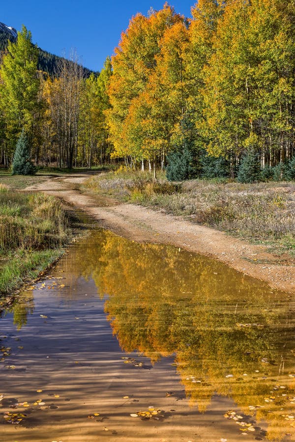 Colorado Fall Landscape Reflection Stock Photo - Image of beauty ...