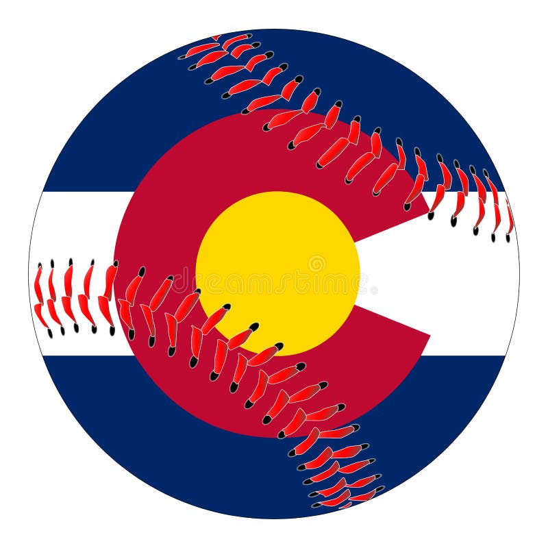 Colorado Flag Baseball stock vector. Illustration of colorado - 104130578