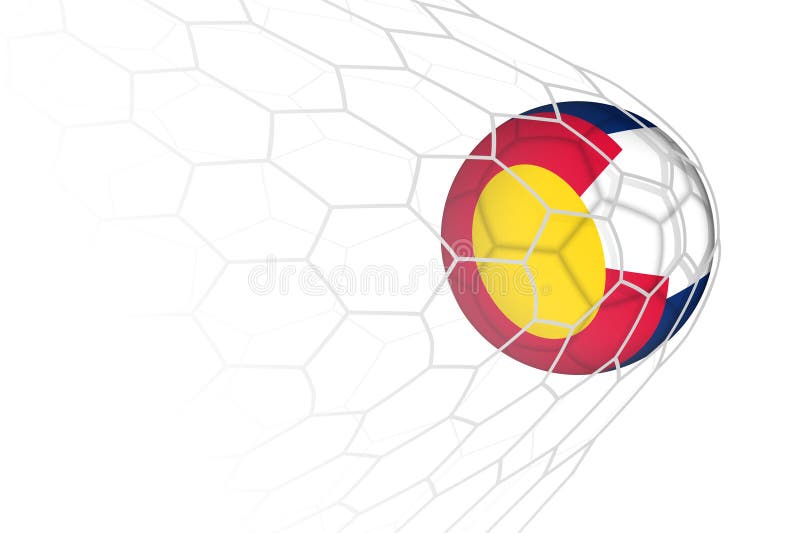 Colorado Flag Soccer Ball in Net Stock Vector - Illustration of ...