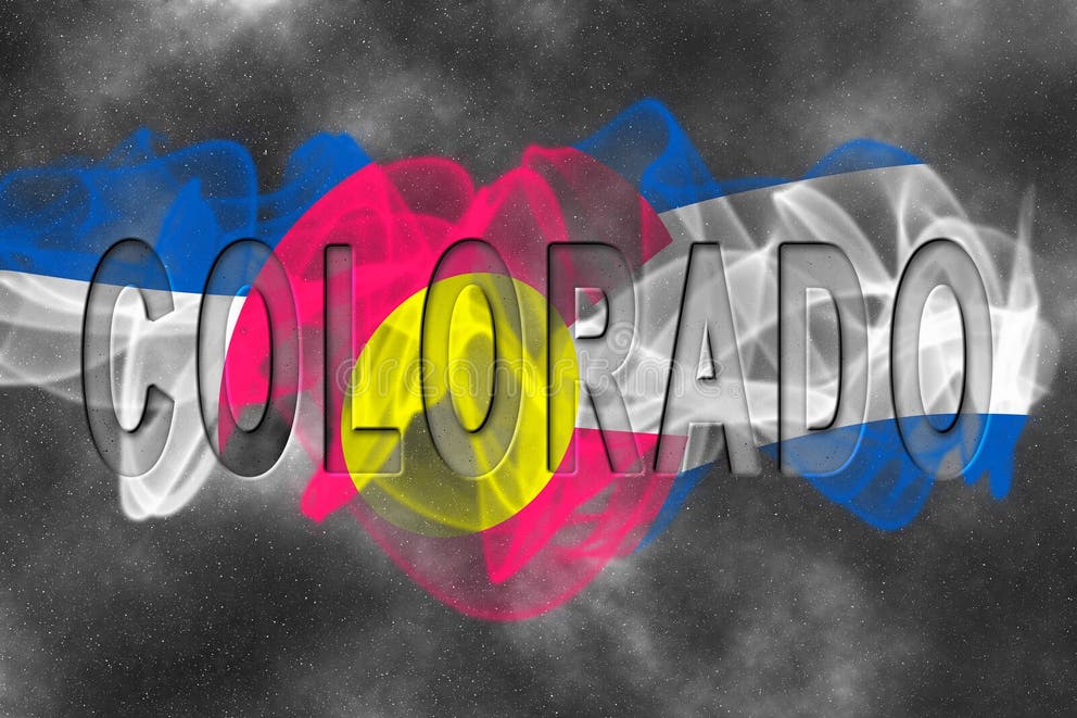 Colorado Flag with Starry Background Stock Illustration - Illustration ...