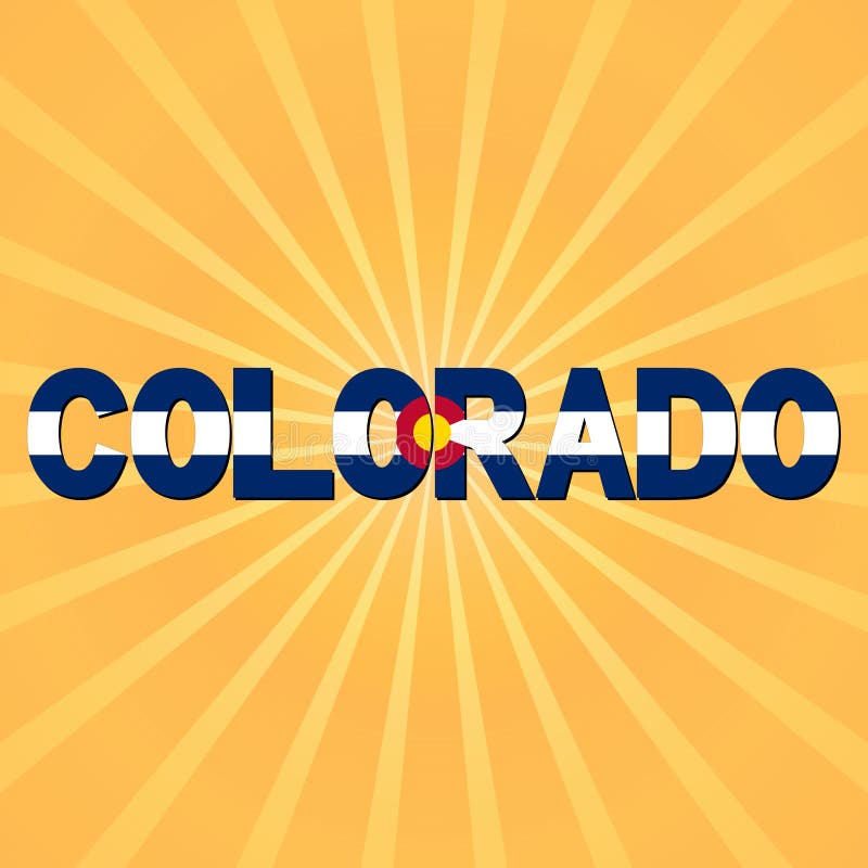 Colorado Text Flag stock vector. Illustration of vector - 184837499