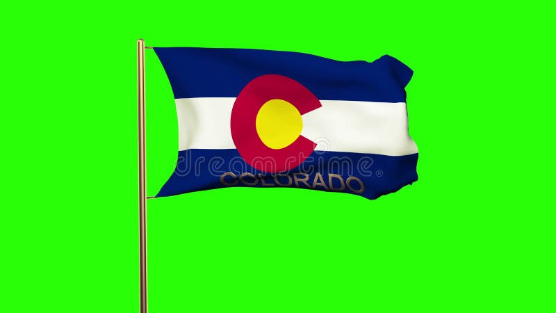 Colorado Flag with Fabric Texture that Moves in the Wind. Smooth ...