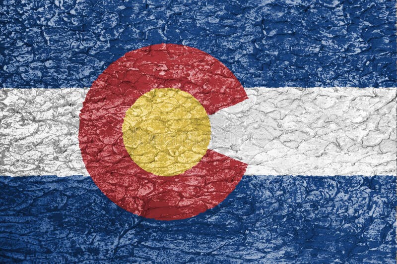 Beschaffenheit Von Colorado-Flagge Stockfoto - Bild von verblassen ...