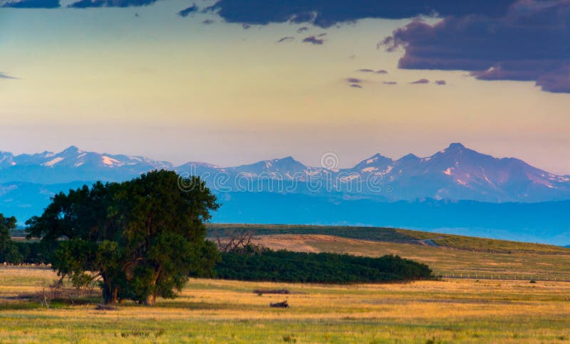 Colorado Front Range at Sunrise Stock Photo - Image of denver, longs ...