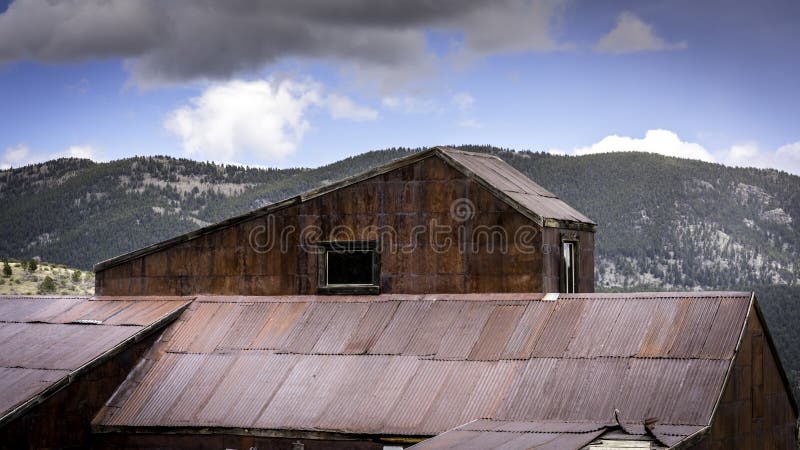 Old Gold Mining Shack in the Idaho Wilderness at Sunrise Stock Image ...