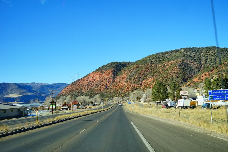 Colorado highway landscape editorial photo. Image of mount - 107711021