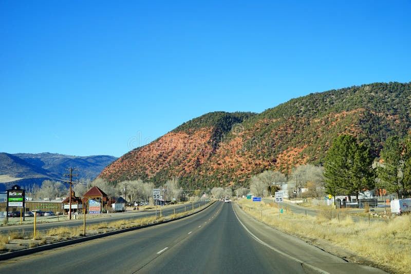 Colorado highway landscape editorial image. Image of blue - 107711025