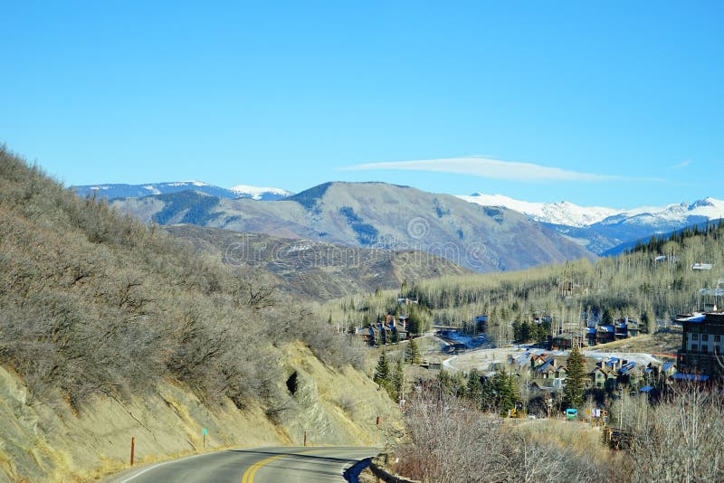 Colorado highway landscape stock image. Image of cover - 107710607