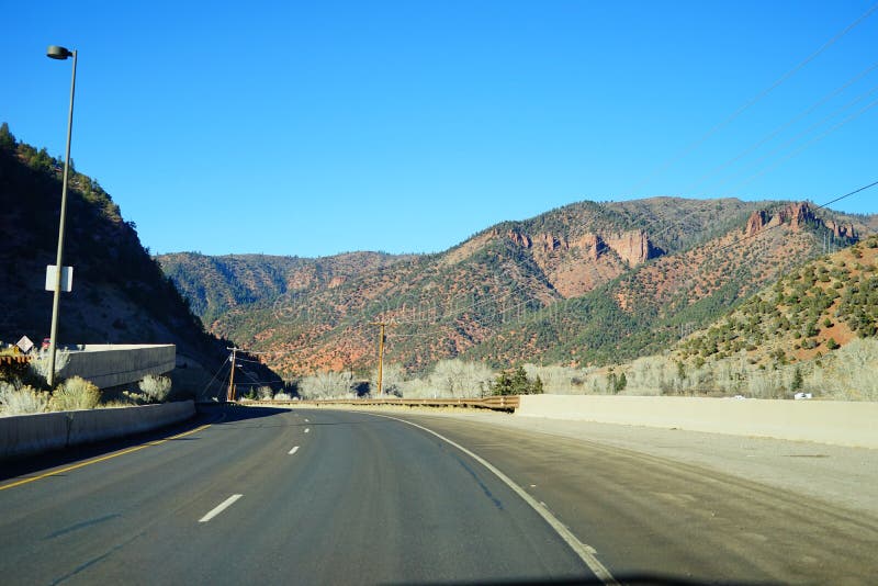 Colorado highway landscape stock image. Image of interstate - 107710827