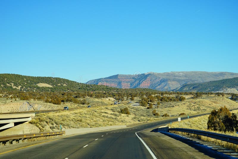 Colorado highway landscape stock photo. Image of butte - 107744370