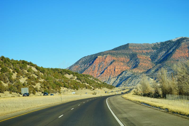 Colorado highway landscape stock image. Image of interstate - 107744413