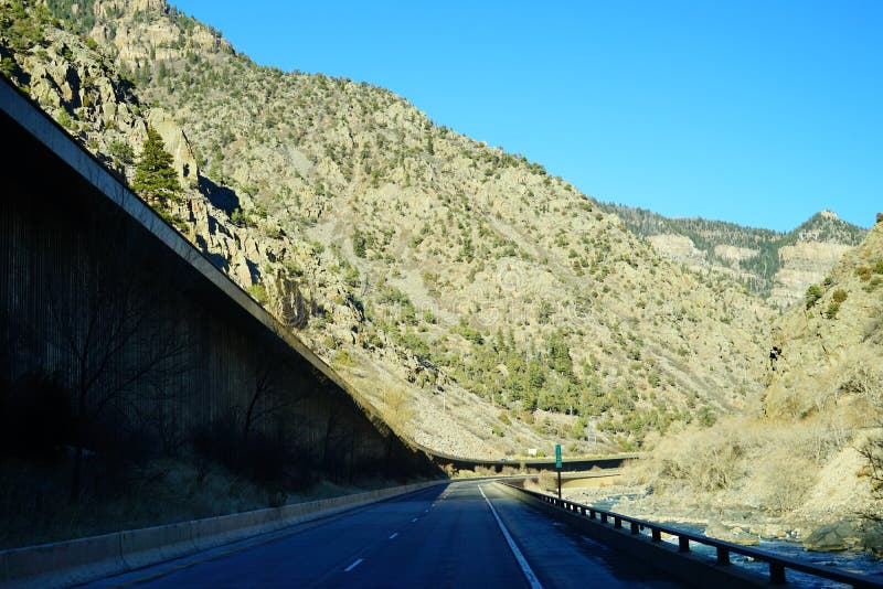 Colorado highway landscape stock photo. Image of forest - 107711504