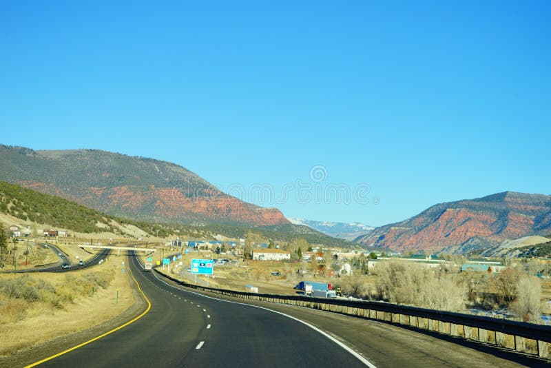 Colorado highway landscape stock image. Image of fall - 107744587