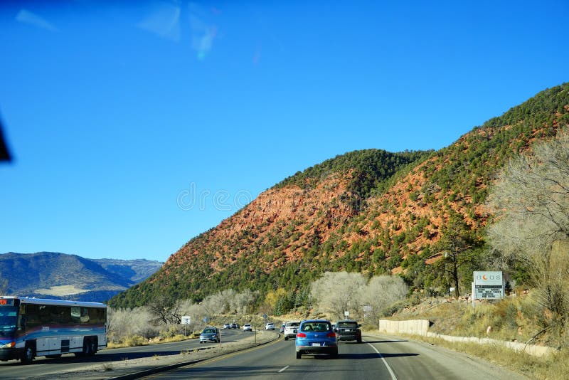 Colorado highway landscape editorial image. Image of nature - 107711045