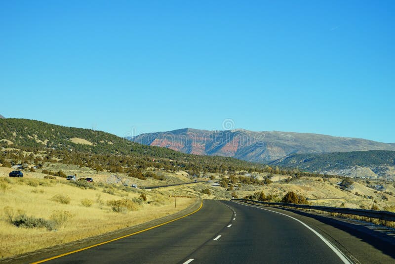 Colorado highway landscape stock image. Image of high - 107744355