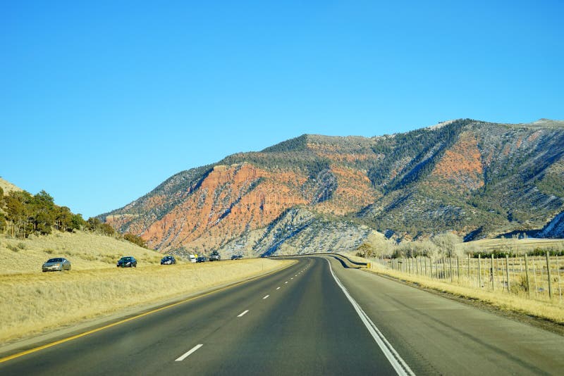Colorado highway landscape editorial image. Image of nature - 107745450