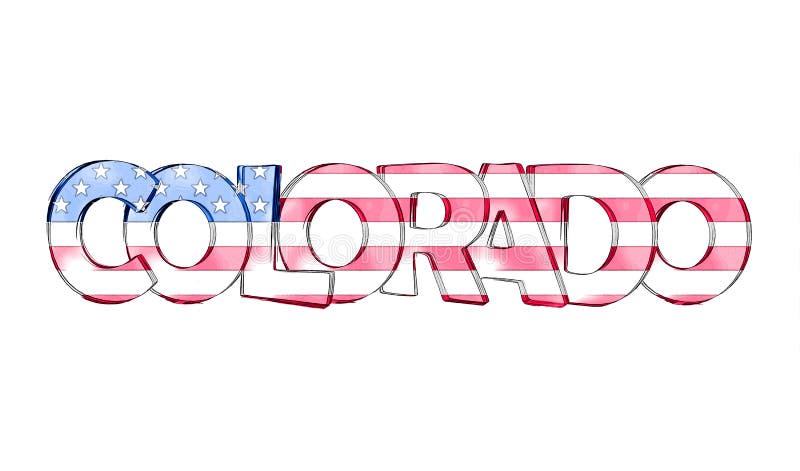 Colorado. Isolated USA State Names Stock Illustration - Illustration of ...