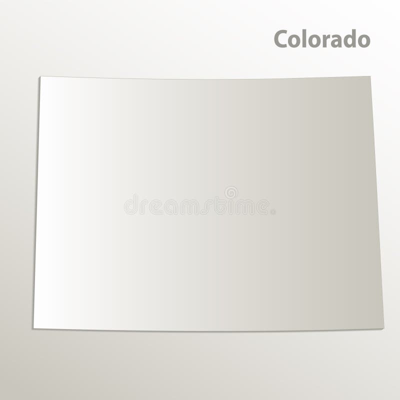 Colorado Map Card Paper 3D Natural Stock Vector - Illustration of ...