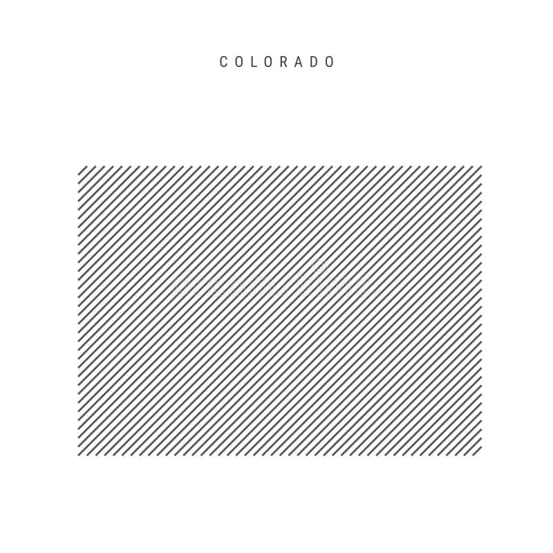 Colorado Map from Pattern of Black Slanted Parallel Lines. Flat Vector ...