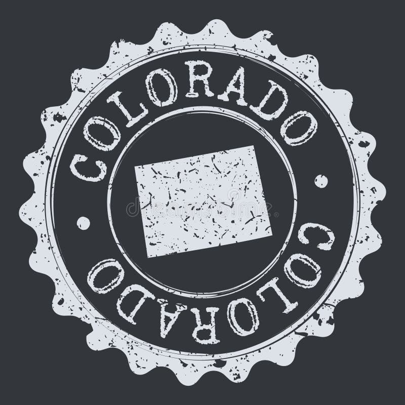 Colorado Map Seal. Silhouette Postal Passport Stamp. Round Vector Icon ...