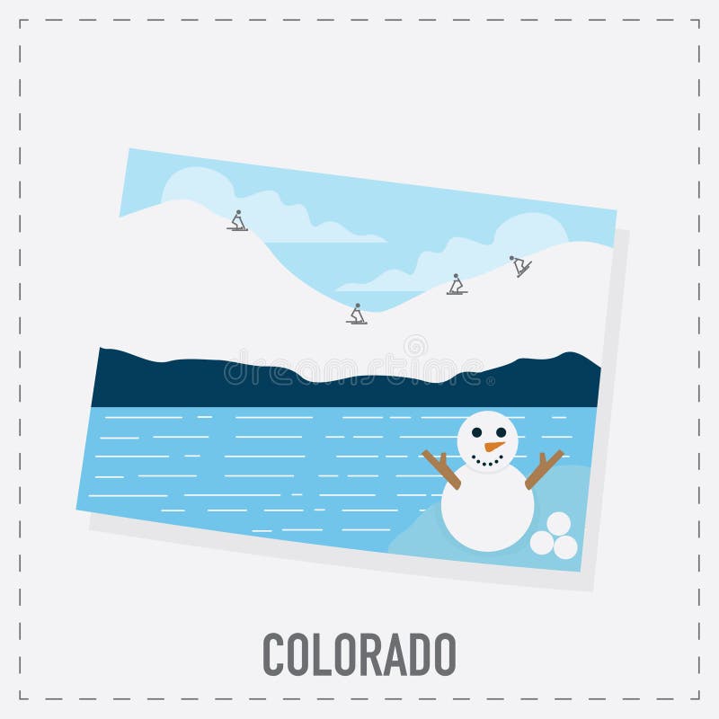 Colorado Map Sticker. Vector Illustration Decorative Design Stock ...