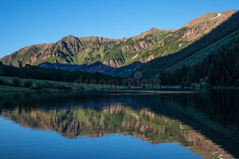 Colorado Mountain Lake Reflection Stock Photo - Image of wilderness ...