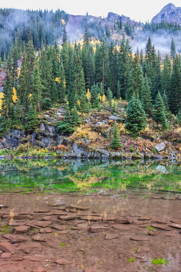Colorado Mountain Scenic Reflection in Fall Stock Photo - Image of ...