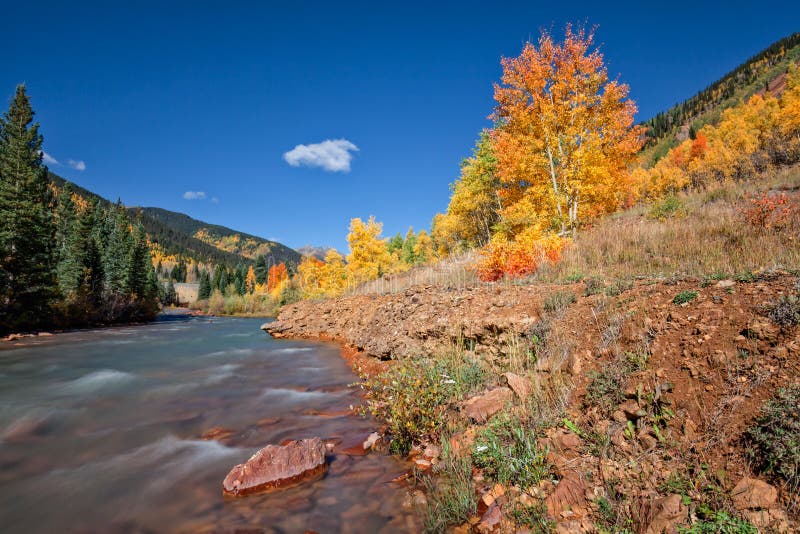 Colorado Mountain Stream in Fall Stock Image - Image of scenery, stream ...