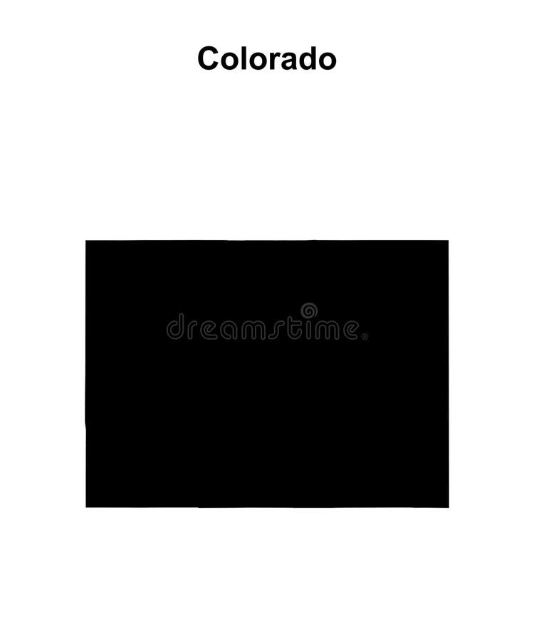 Colorado outline map stock illustration. Illustration of territory ...