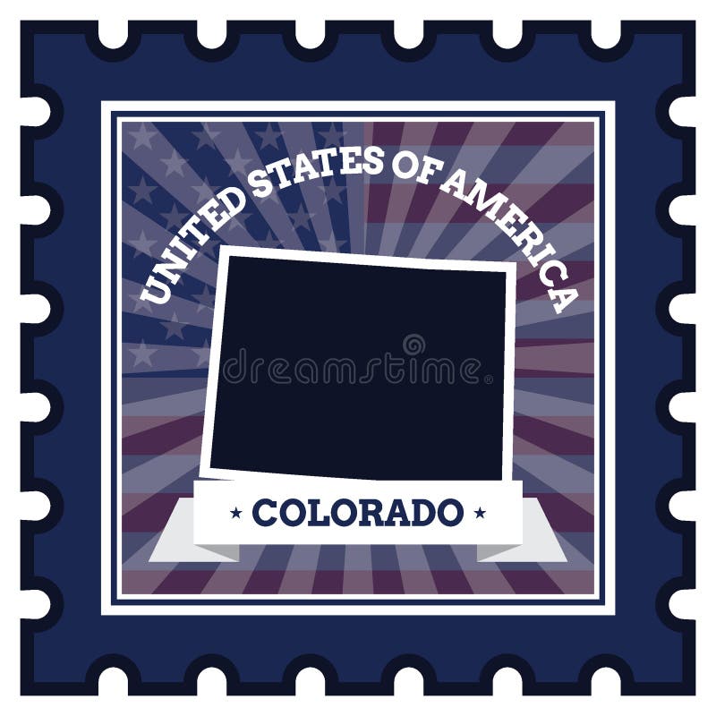 Colorado Postage Stamp. Vector Illustration Decorative Design Stock ...