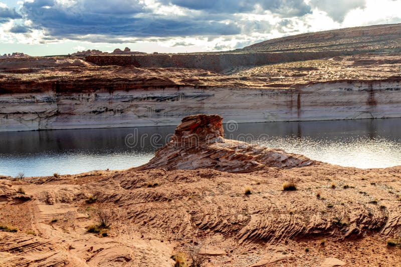 Colorado River Flows Cutting through the Desert`s Solid Rock Formations ...