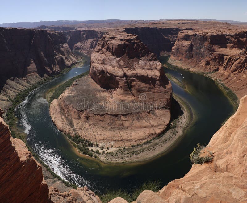 Colorado River at Horseshoe Bend in Arizona Stock Image - Image of ...