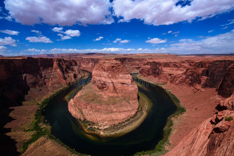 The Colorado River Meander at the Horseshoe Bend Stock Photo - Image of ...