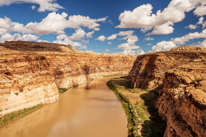 Colorado River Observation Deck Stock Image - Image of stone, deck ...