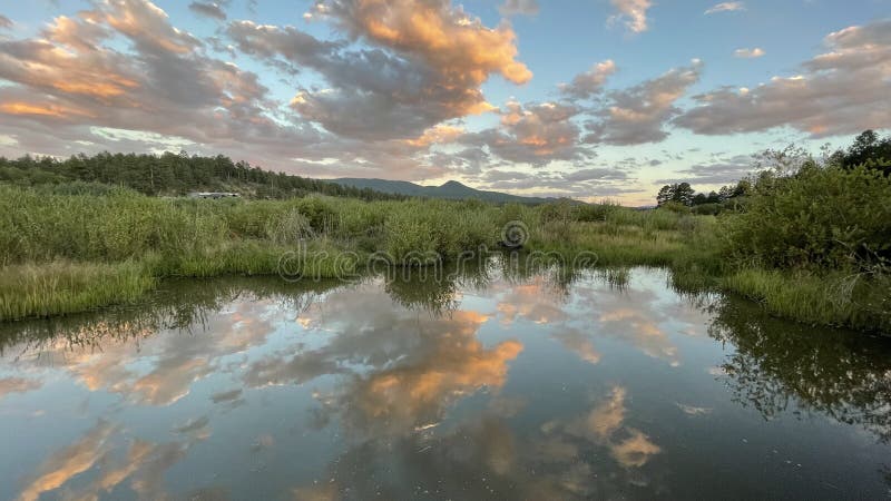 Colorado River Reflection with Clouds Stock Image - Image of clouds ...