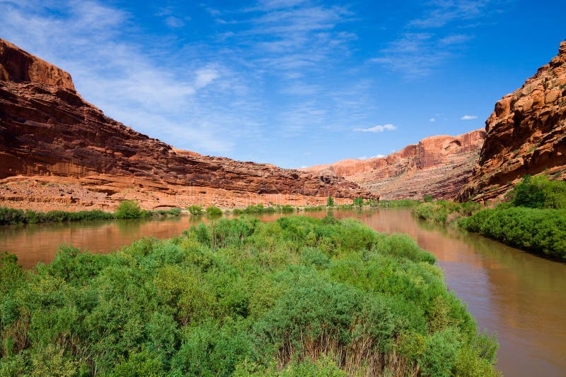 Colorado River in Utah stock image. Image of blue, orange - 19751723