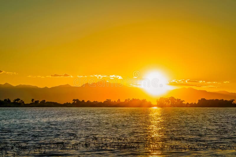 Colorado Rocky Mountains at Barr Lake State Park during Spring with ...