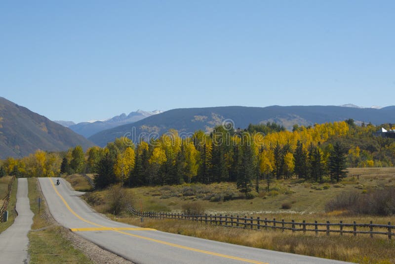 Colorado Scenic Road in Fall Stock Photo - Image of trees, autumn: 11210630