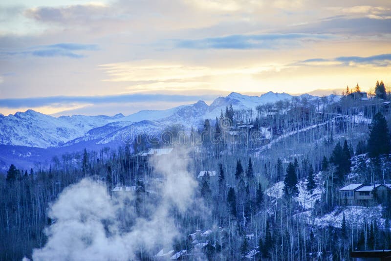 Colorado snow mountain stock photo. Image of aspen, blue - 108276936